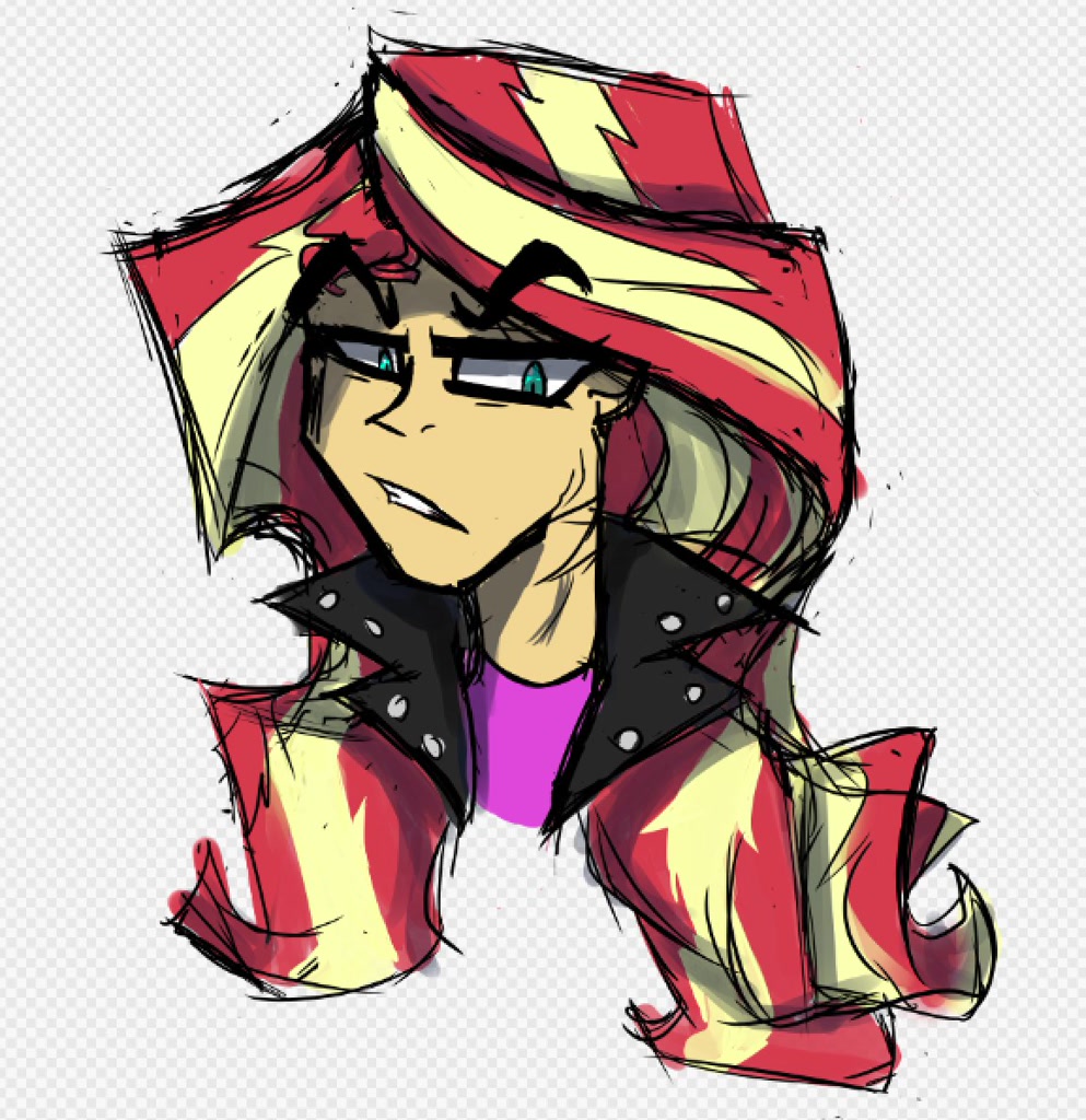 #3048063 - safe, artist:vitaltoast, sunset shimmer, human, equestria ...