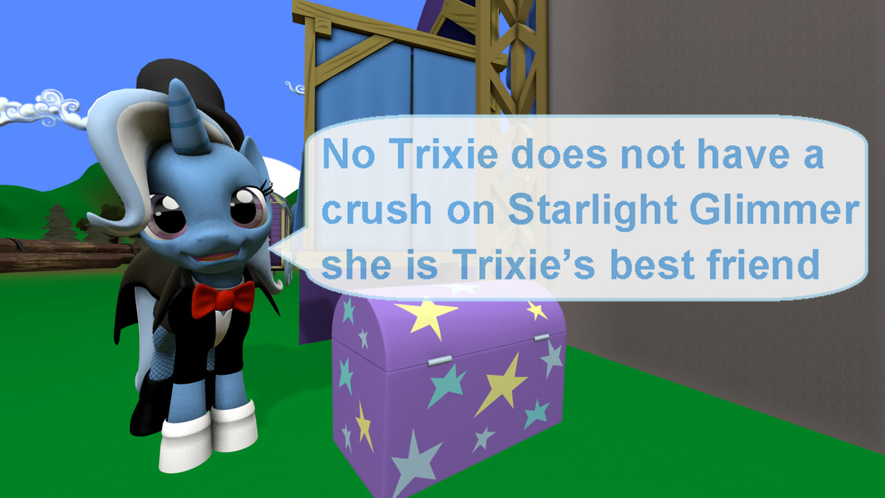 #3049973 - safe, artist:ask-the-luna-knight, trixie, g4, 3d, implied ...