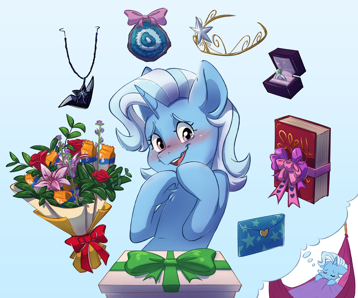#3050224 - safe, artist:chub-wub, trixie, pony, unicorn, g4, absurd ...