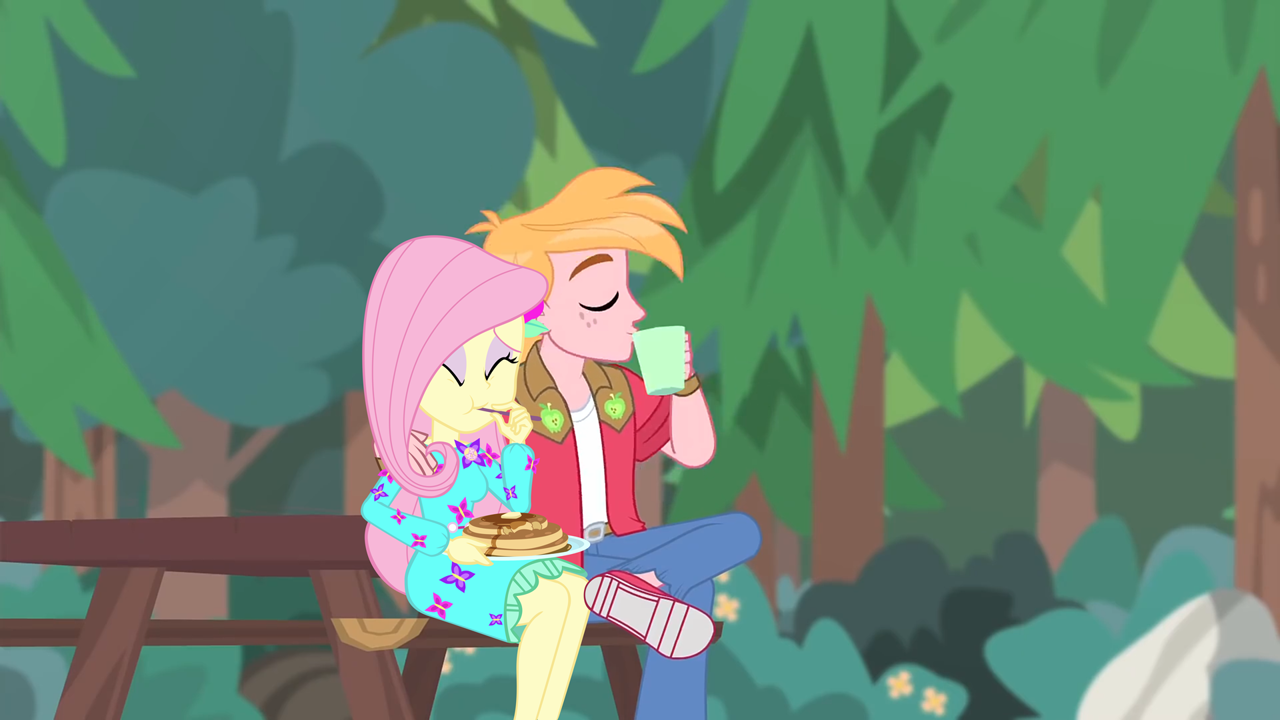 #3050303 - safe, edit, edited screencap, screencap, big macintosh, fluttershy, human, equestria ...