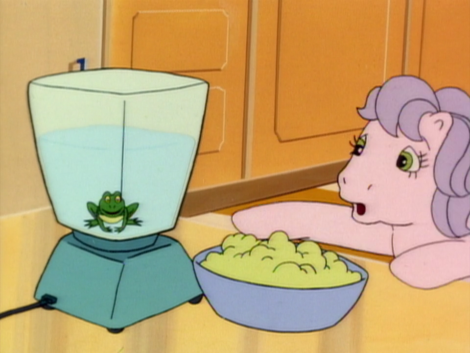 #3053422 - safe, screencap, amber (g1), spot the frog, earth pony, frog ...