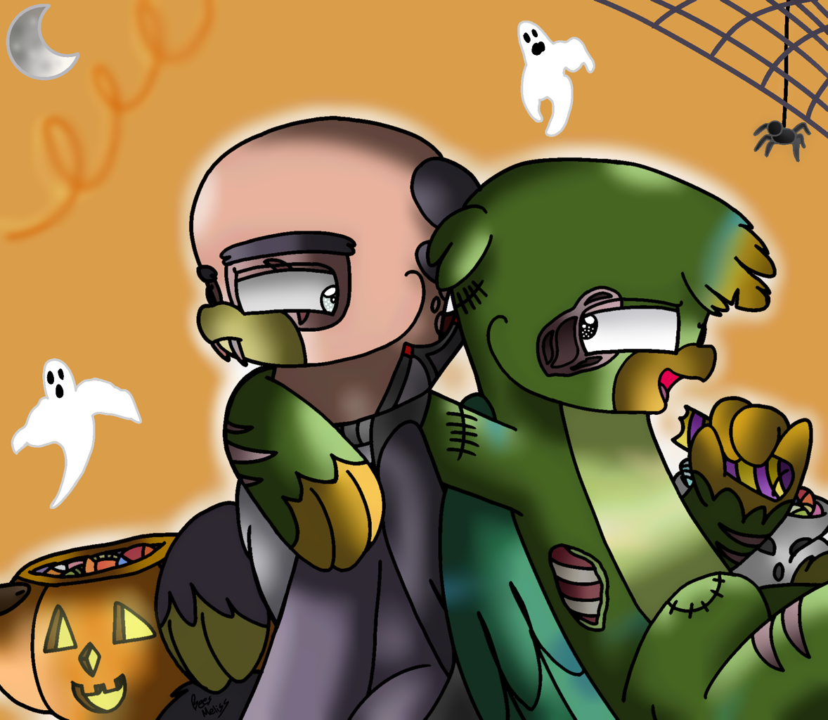 #3054906 - safe, artist:beesmeliss, grampa gruff, griffon, g4, chibi ...