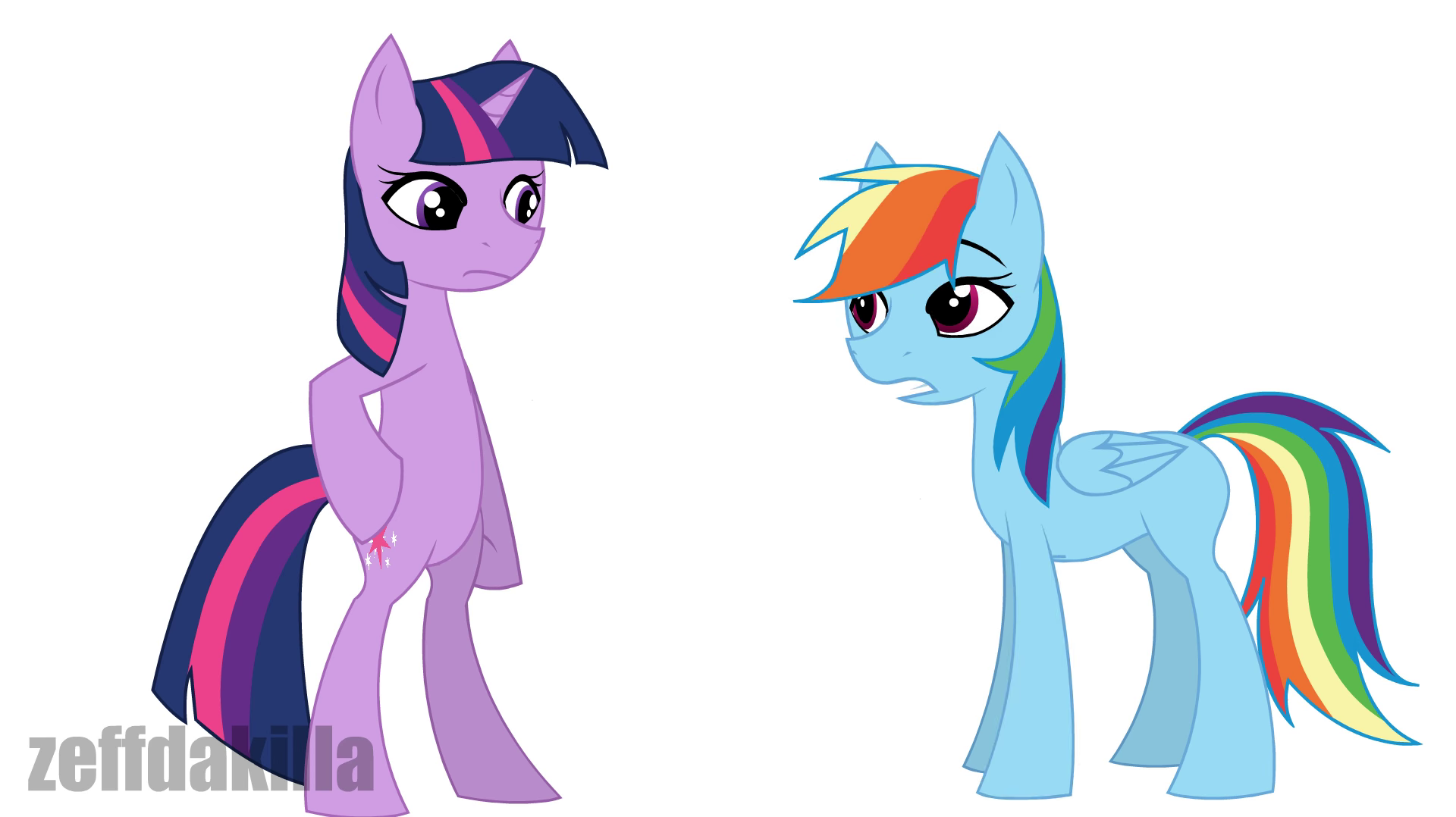 #3040050 - safe, artist:zeffdakilla, rainbow dash, twilight sparkle ...