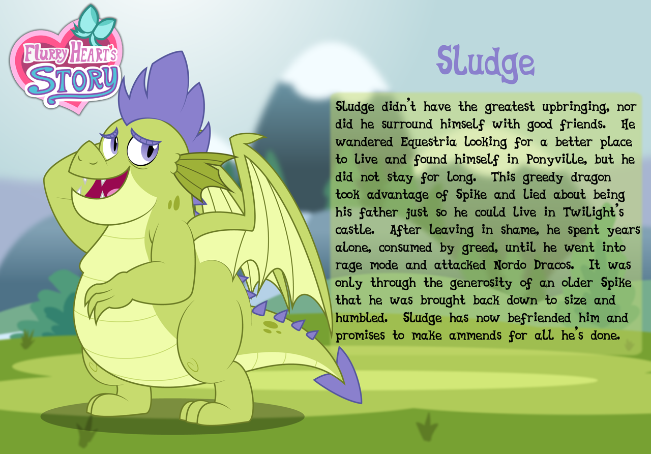 #3041873 - safe, artist:aleximusprime, sludge (g4), dragon, fanfic:go north young dragon, flurry ...