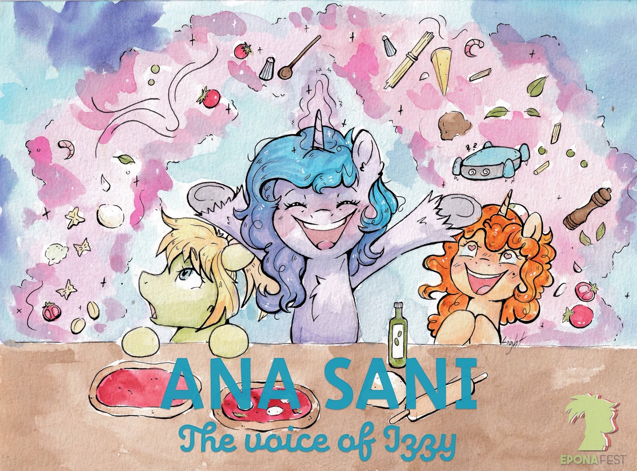 #3041903 - safe, artist:eponafest, izzy moonbow, oc, oc:milli, oc ...