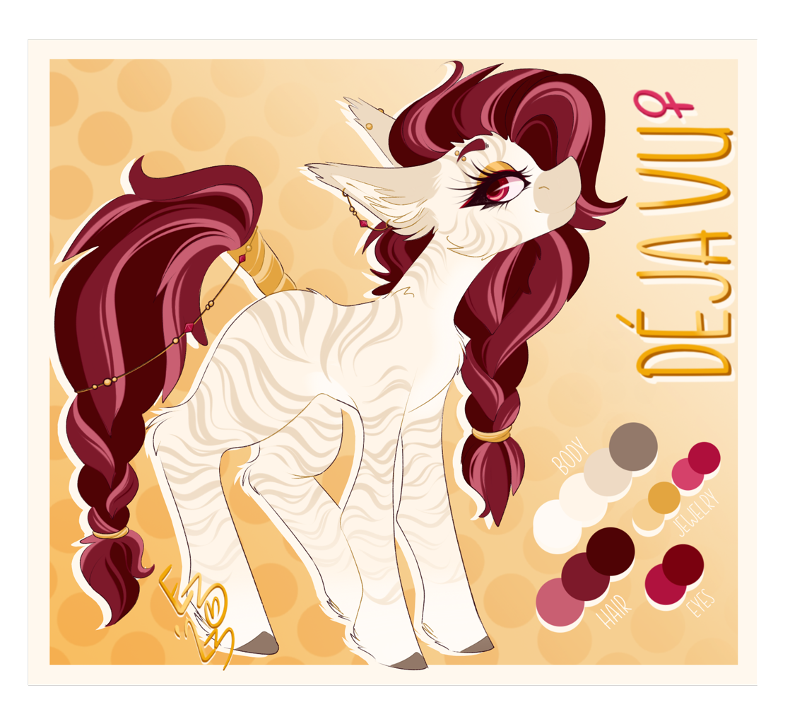 #3042431 - safe, artist:ezzerie, oc, oc only, oc:deja vu, zebra, braid ...