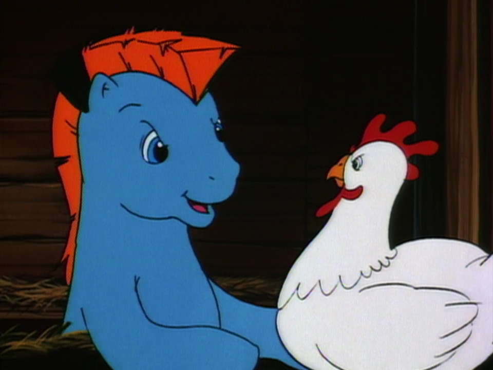 #3042615 - safe, screencap, teddy, bird, chicken, earth pony, pony ...