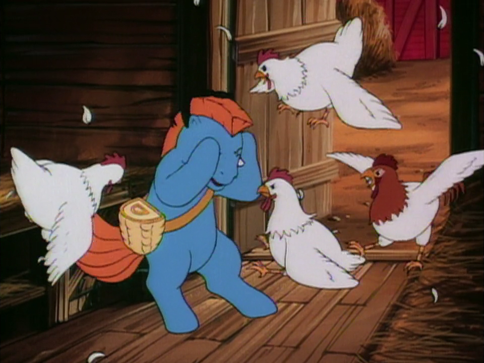 #3042616 - safe, screencap, teddy, bird, chicken, earth pony, pony ...