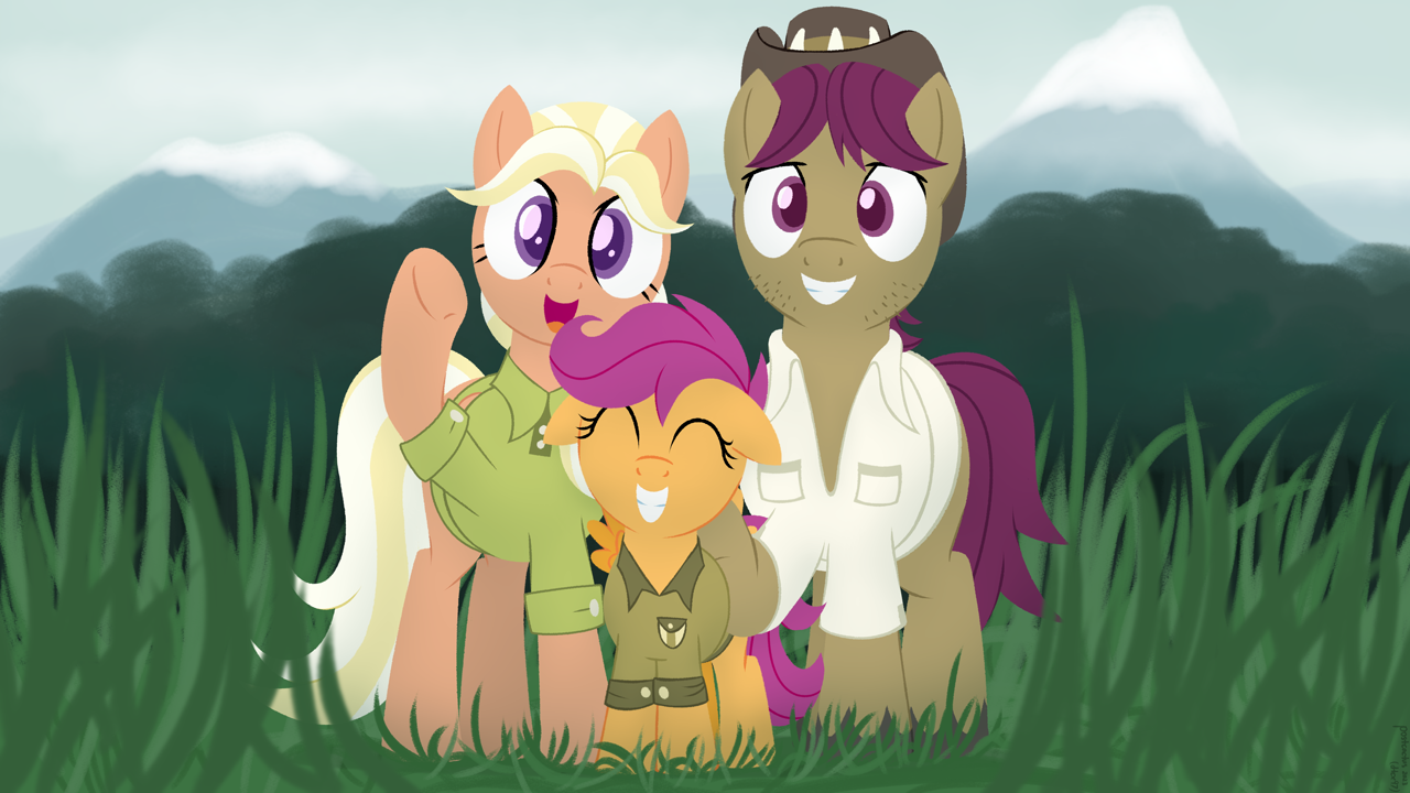 #3061522 - safe, artist:dtcx97, mane allgood, scootaloo, snap shutter ...