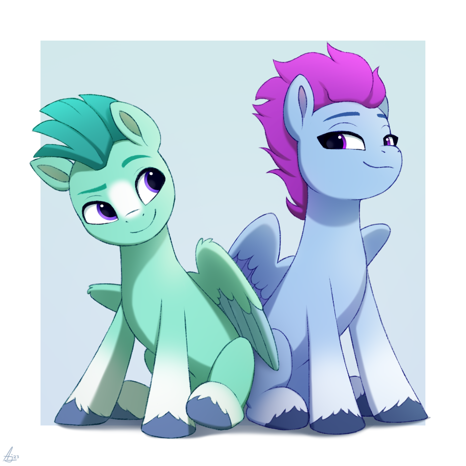 #3061823 - safe, artist:luminousdazzle, thunder flap, zoom zephyrwing ...