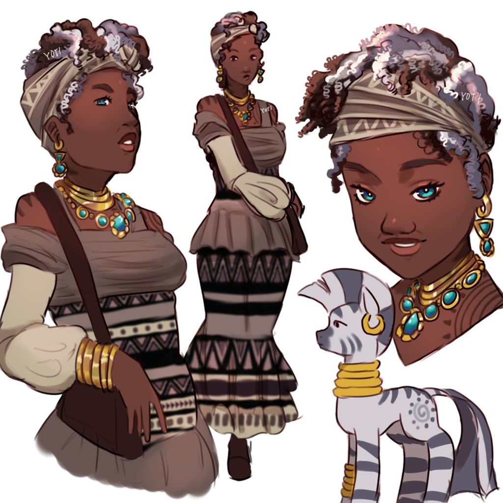 #3062109 - safe, artist:literallyjusthi, zecora, human, zebra, g4 ...