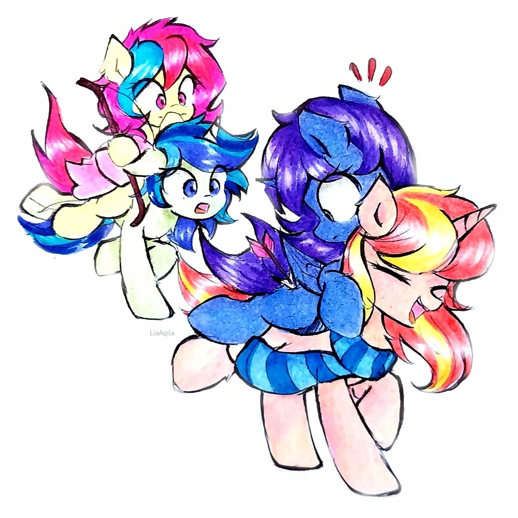 #3063628 - safe, artist:liaaqila, oc, oc only, oc:baira, oc:cuihua, oc ...