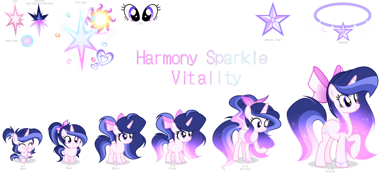 #3064027 - safe, artist:harmonyvitality-yt, oc, oc only, pony, unicorn, age progression, bio in ...
