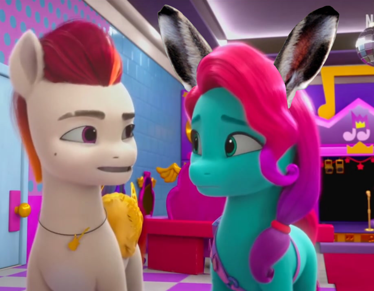 #3064689 - safe, edit, edited screencap, screencap, jazz hooves, rocky ...