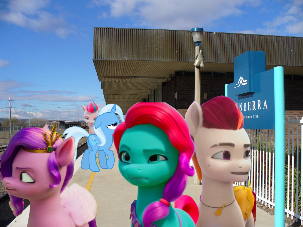 #3065659 - safe, edit, edited screencap, screencap, jazz hooves, pipp petals, rocky riff, trixie ...