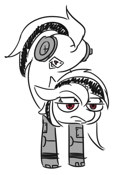 #3055685 - safe, artist:jargon scott, oc, oc only, oc:blackjack, cyborg ...