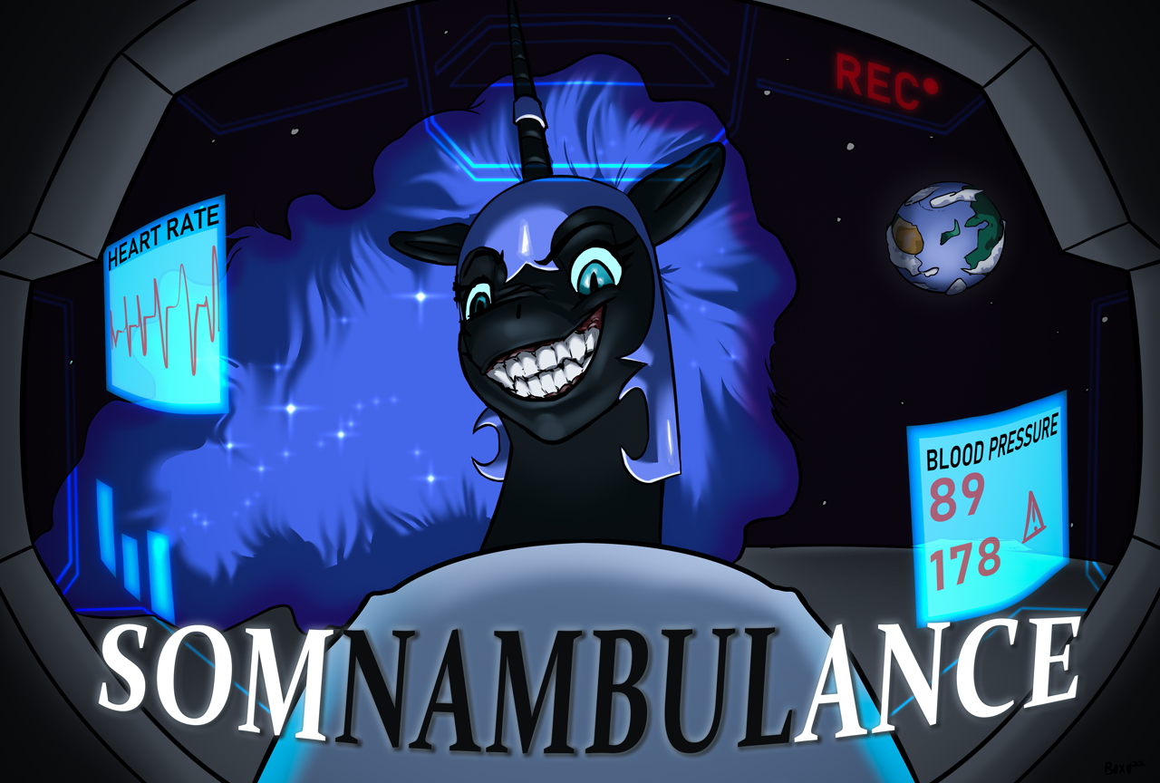 #3067462 - safe, artist:boxu, nightmare moon, oc, oc:orion zephyr ...