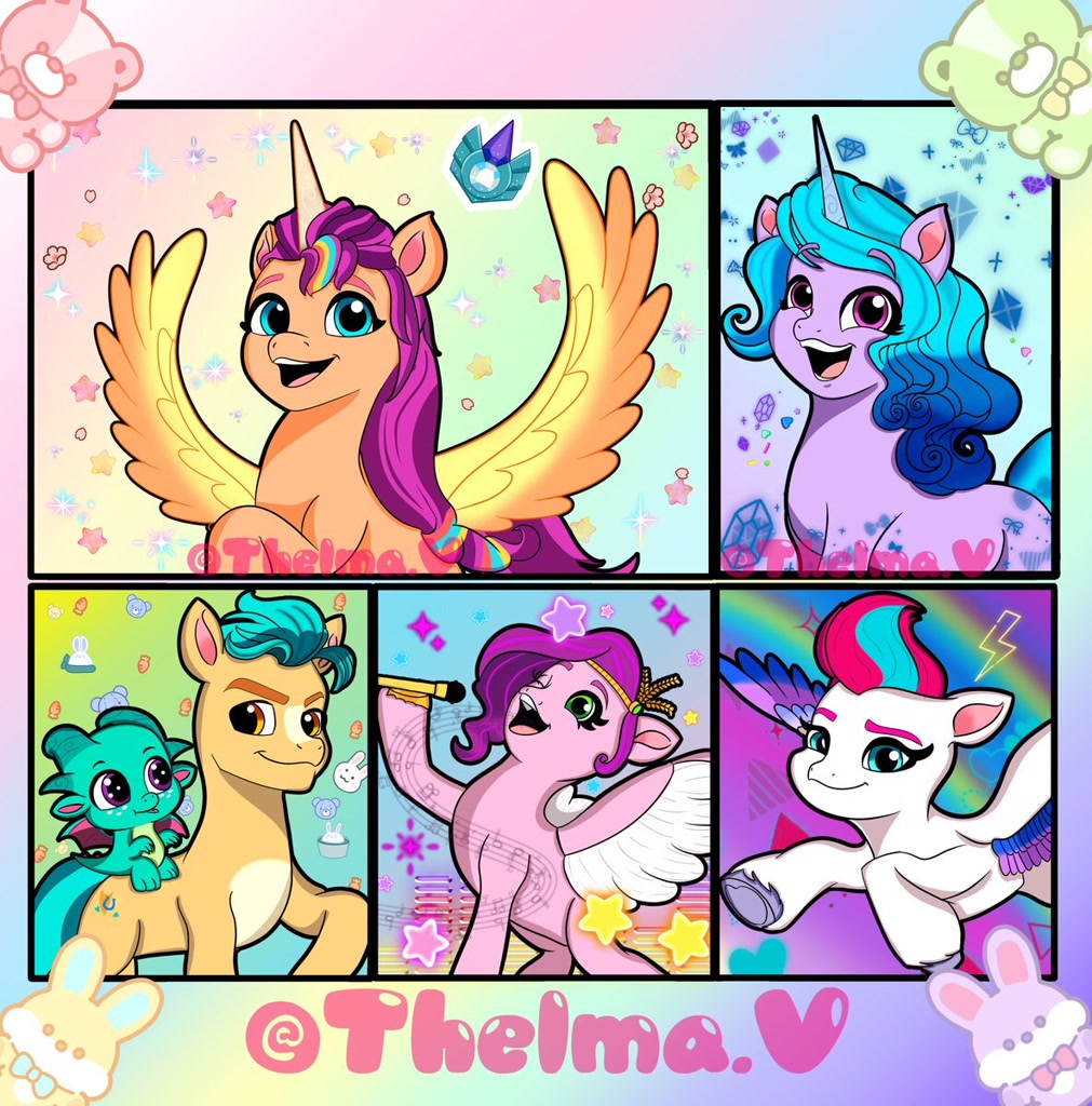 #3067850 - safe, artist:thelmavillagra, hitch trailblazer, izzy moonbow ...