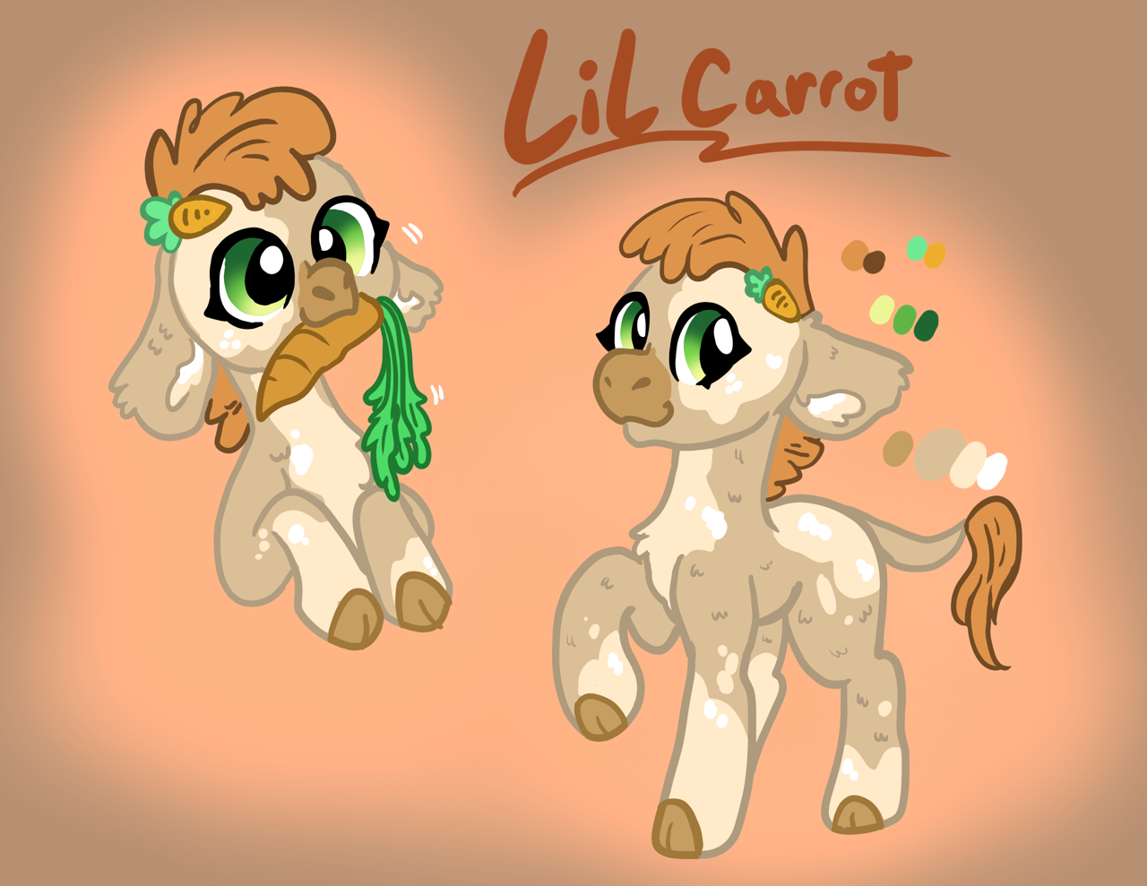 #3068030 - safe, artist:nootaz, oc, oc:lil carrot, donkey, donkey oc ...