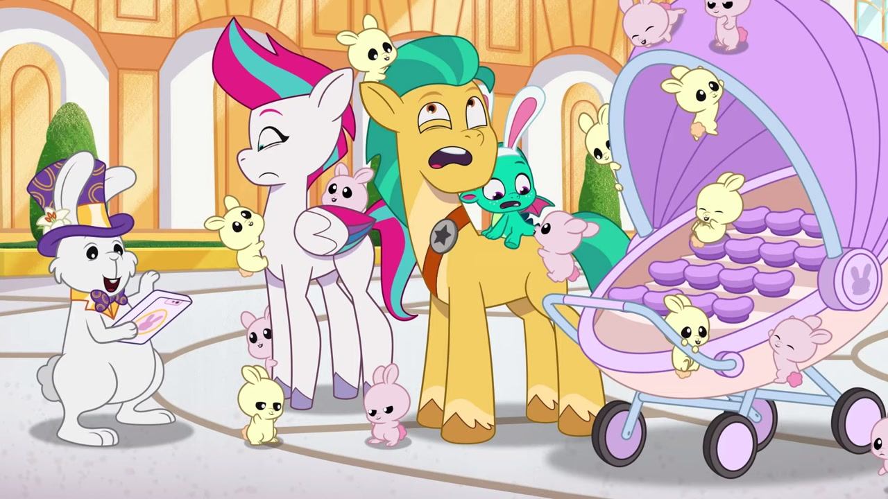 #3068994 - safe, screencap, eggmund bunny, hitch trailblazer, sparky ...