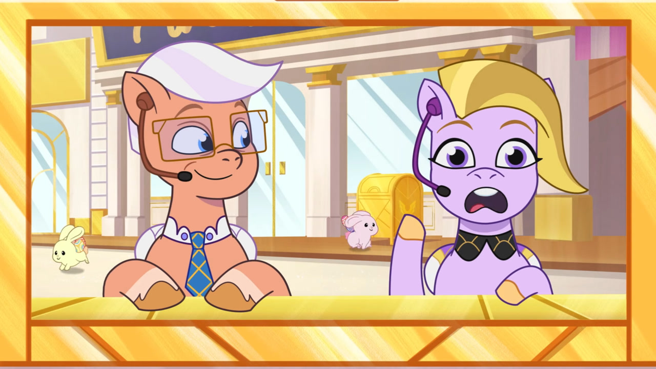 #3069438 - safe, screencap, dazzle feather, skye silver, pegasus, pony, rabbit, g5, my little ...