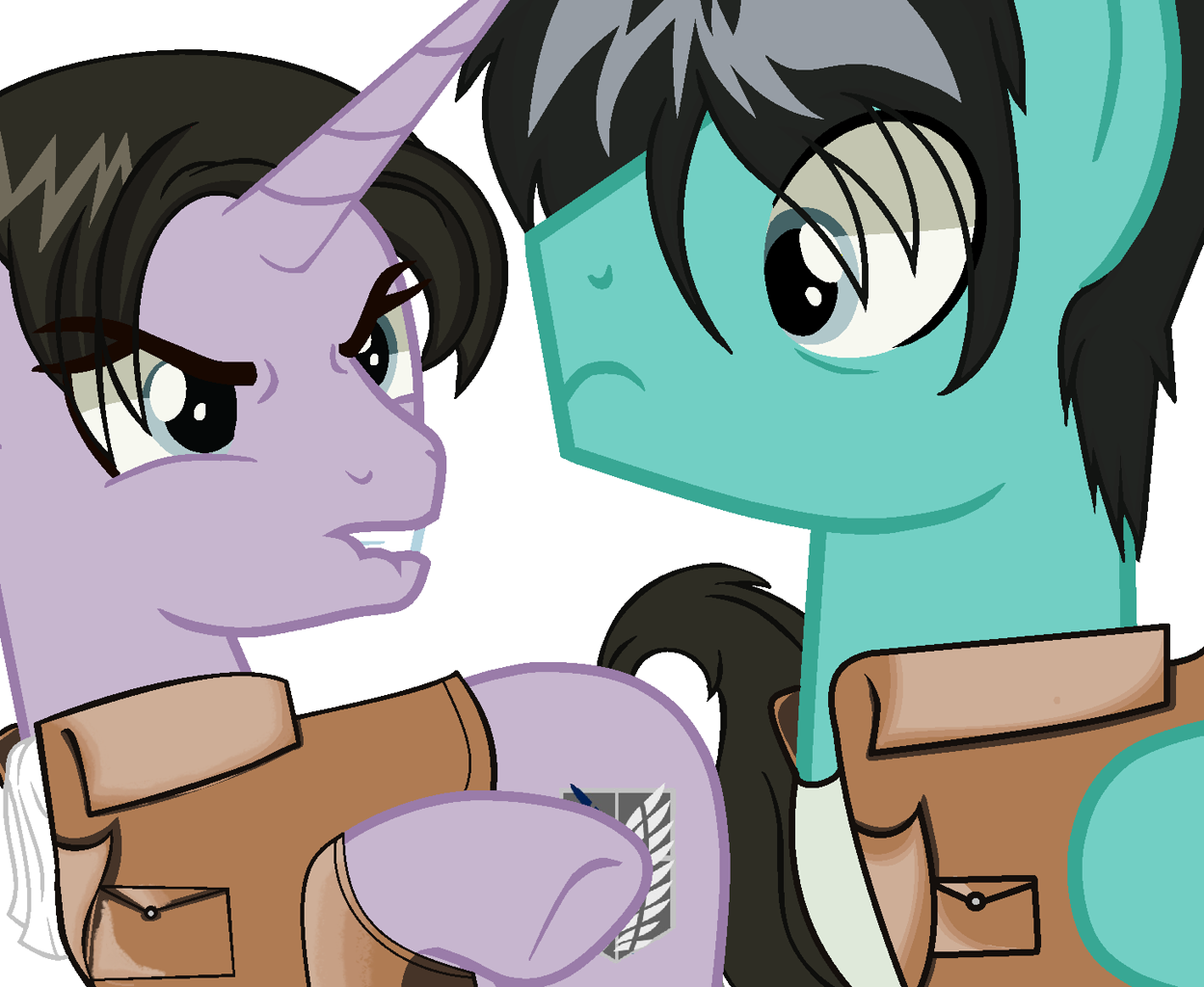 #3069455 - safe, artist:harmonicdreemur1308, pony, unicorn, attack on ...