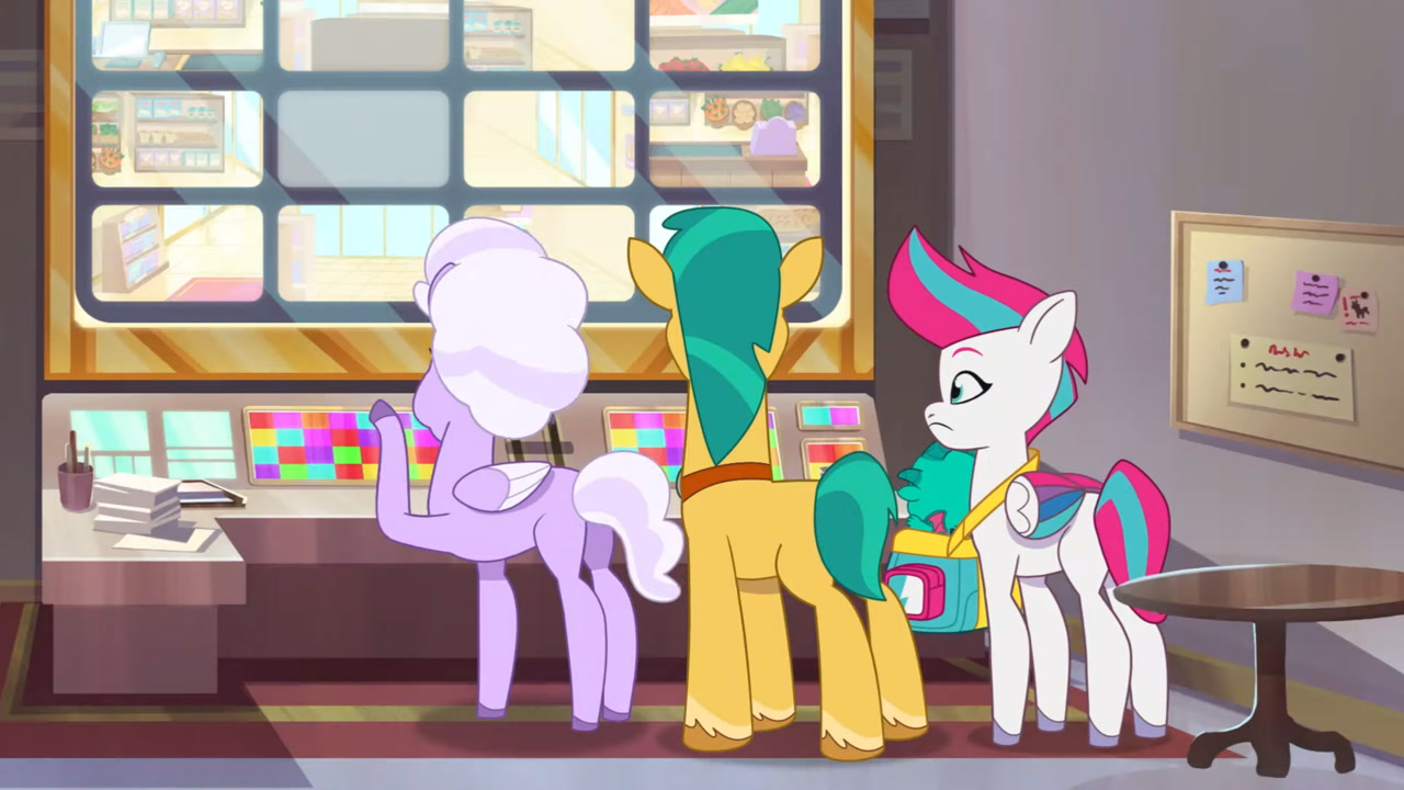 #3069657 - safe, screencap, hitch trailblazer, saltwater taffy, sparky sparkeroni, zipp storm ...