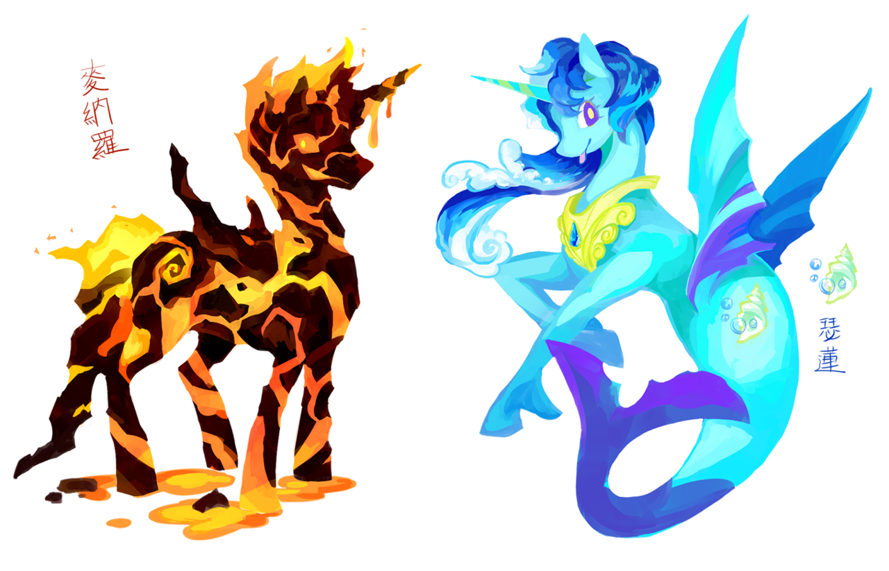 #3070007 - safe, artist:s0901, oc, oc only, alicorn, elemental ...