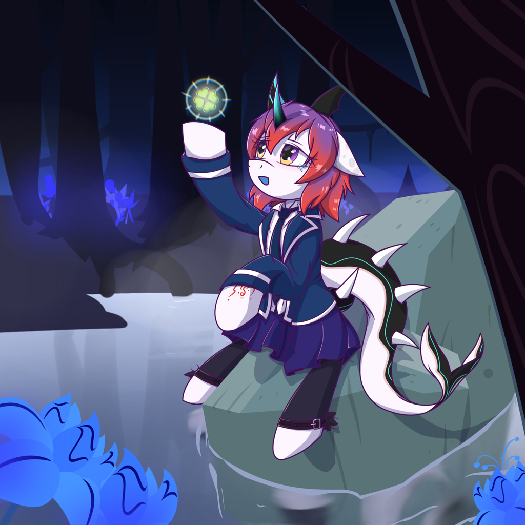 #3070445 - safe, artist:dreamoonight, oc, oc only, oc:fihyxt, hybrid ...