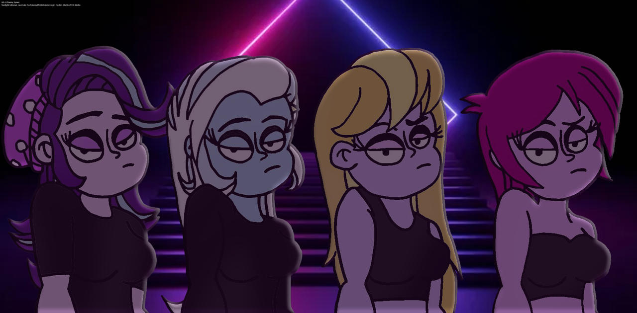 #3070590 - safe, artist:rdj1995, fuchsia blush, lavender lace, starlight glimmer, trixie, human ...