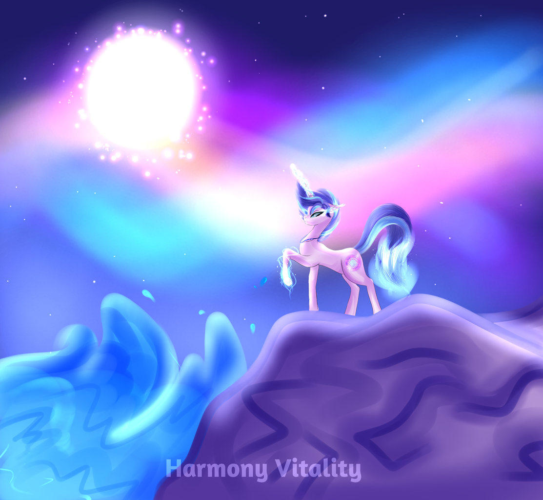 #3070802 - safe, artist:harmonyvitality-yt, oc, oc only, pony, unicorn, aurora borealis, female ...
