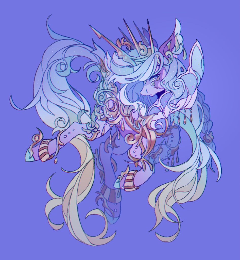 #3070990 - safe, artist:vivonyan, oc, oc only, hybrid, merpony, pony ...