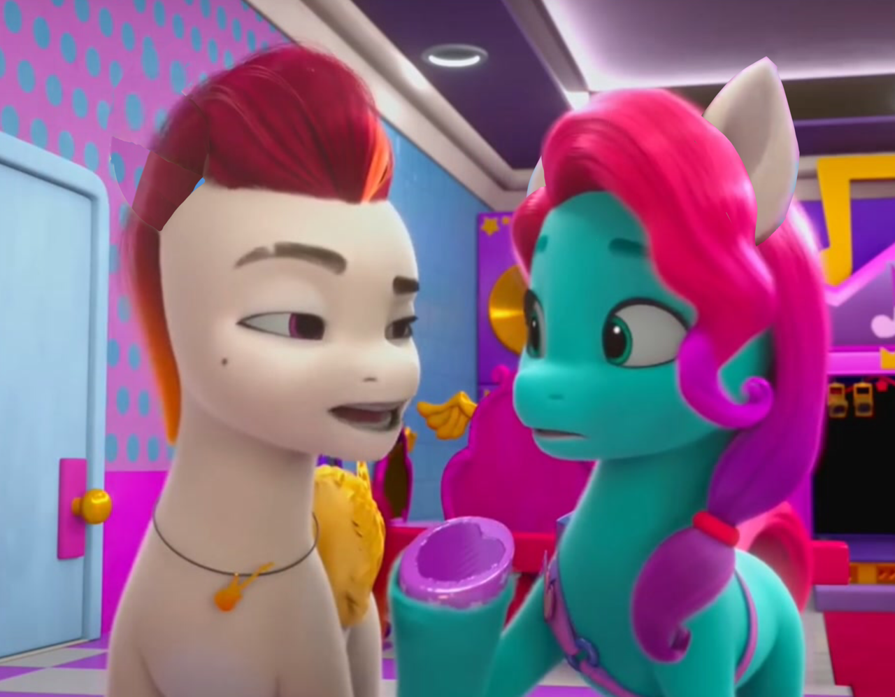 #3071882 - safe, edit, edited screencap, screencap, jazz hooves, rocky ...