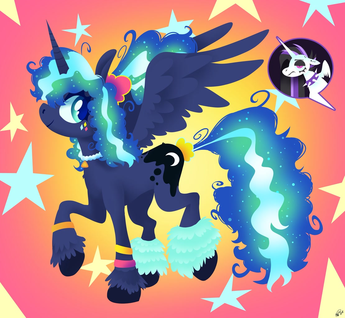 #3056594 - safe, artist:artsy_otter, princess celestia, princess luna ...