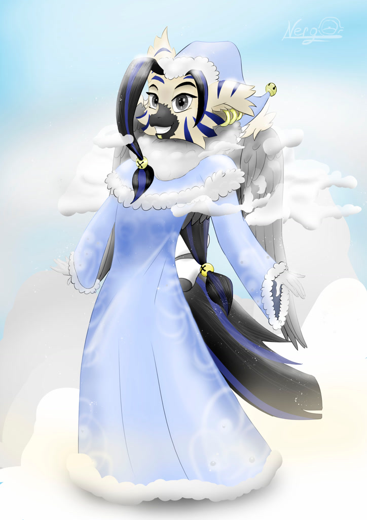 #3057263 - safe, artist:nergo, hybrid, pegasus, zebra, zony, anthro ...