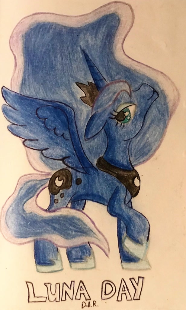 #3057481 - safe, artist:gracefulart693, princess luna, alicorn, pony ...