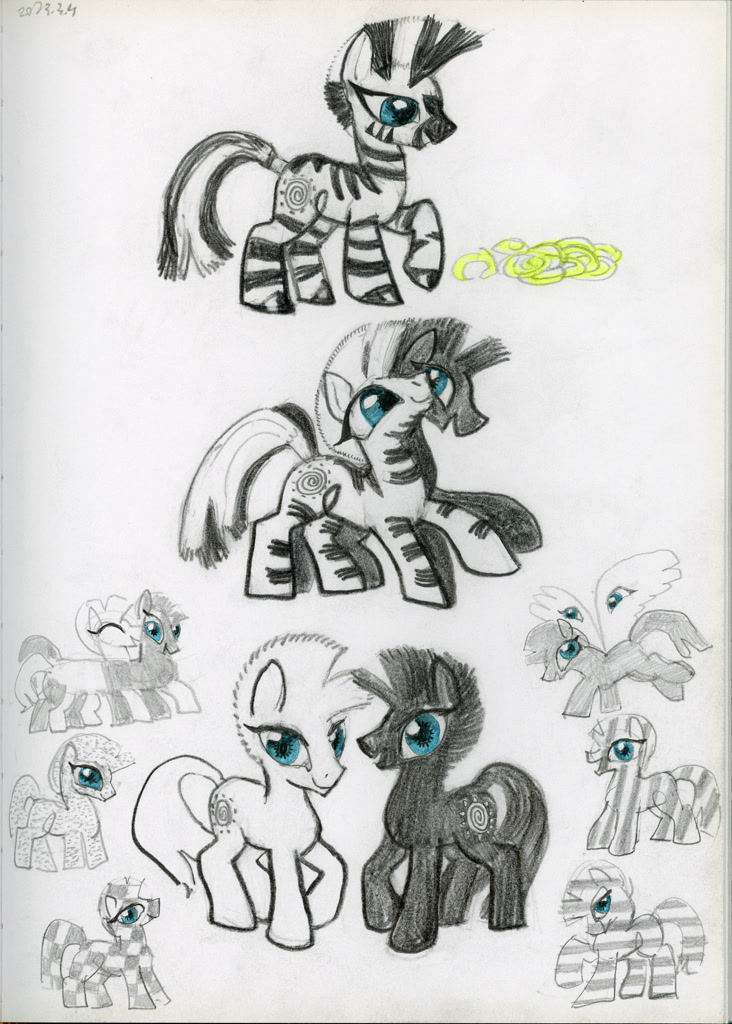 #3059055 - safe, artist:ja0822ck, zecora, zebra, g4, black coat, blue ...