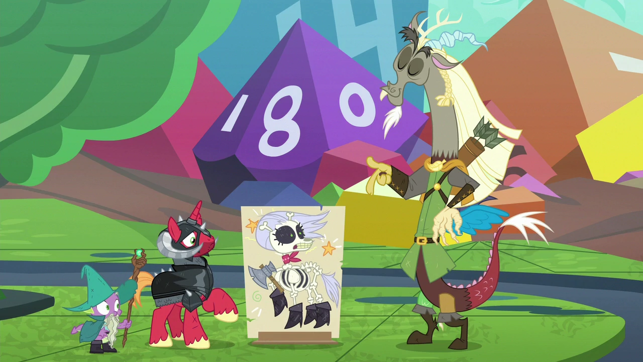 #3059834 - safe, screencap, big macintosh, discord, skellinore, spike ...