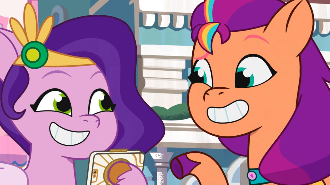 #3060245 - safe, screencap, pipp petals, sunny starscout, earth pony ...