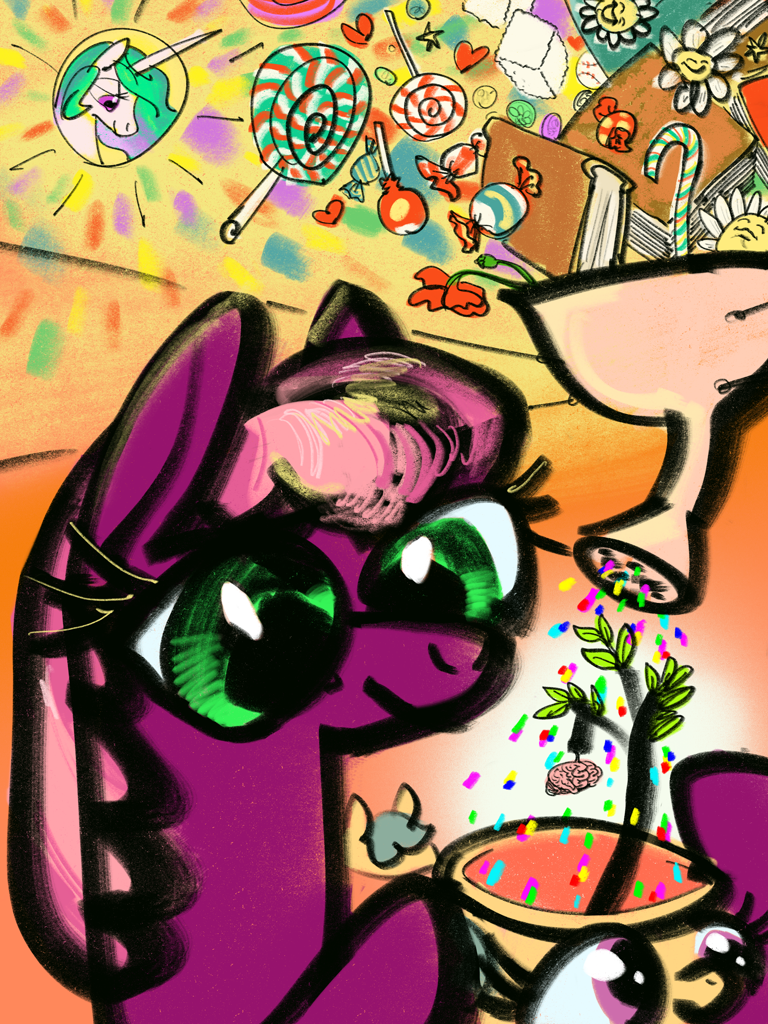 #3060370 - safe, artist:ja0822ck, cheerilee, princess celestia, g4 ...