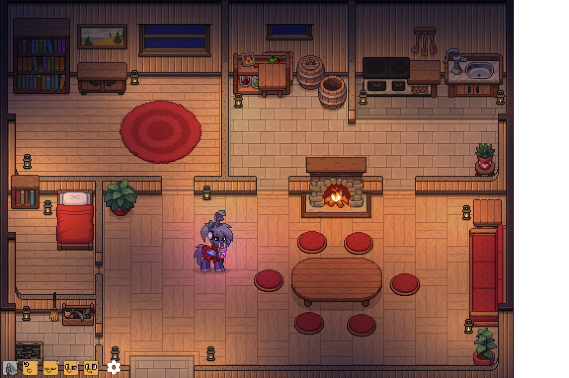 #3074942 - safe, oc, oc only, oc:spectre shield, bat pony, pony, pony town, barrel, bed ...