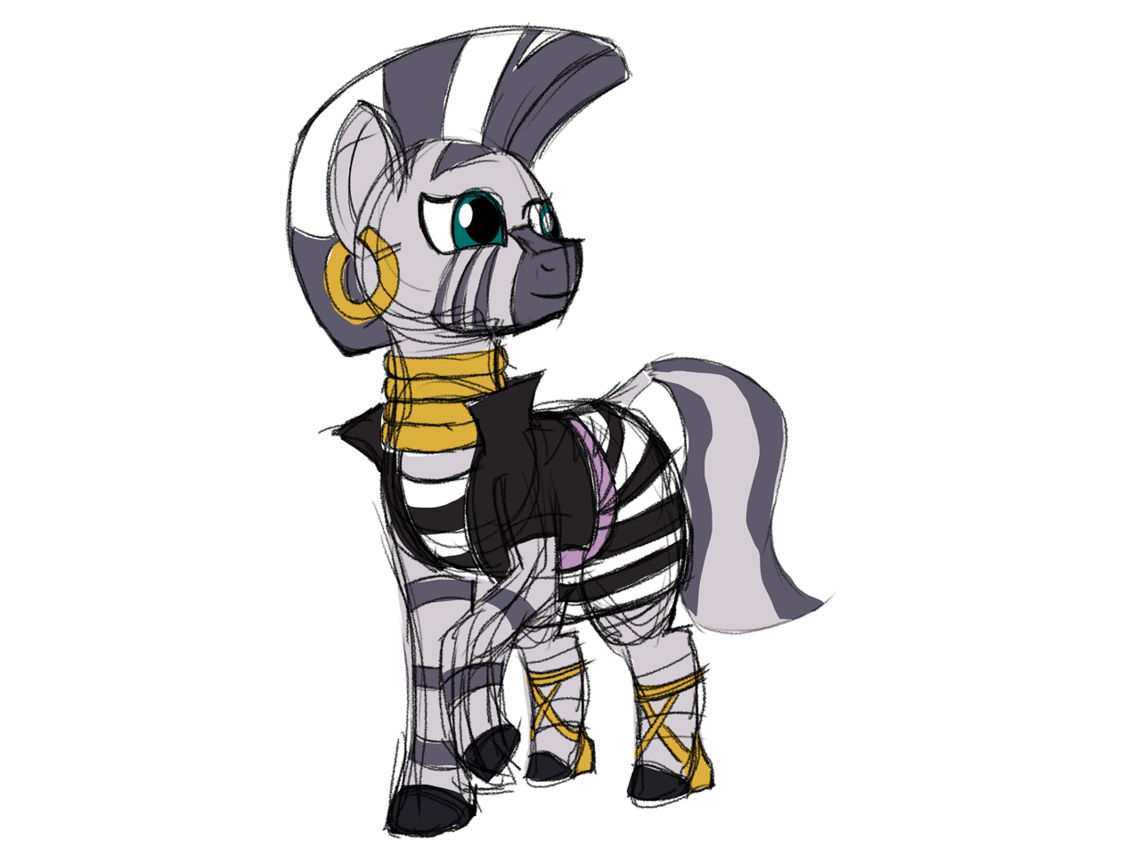 #3075638 - safe, anonymous artist, zecora, pony, zebra, ear piercing ...