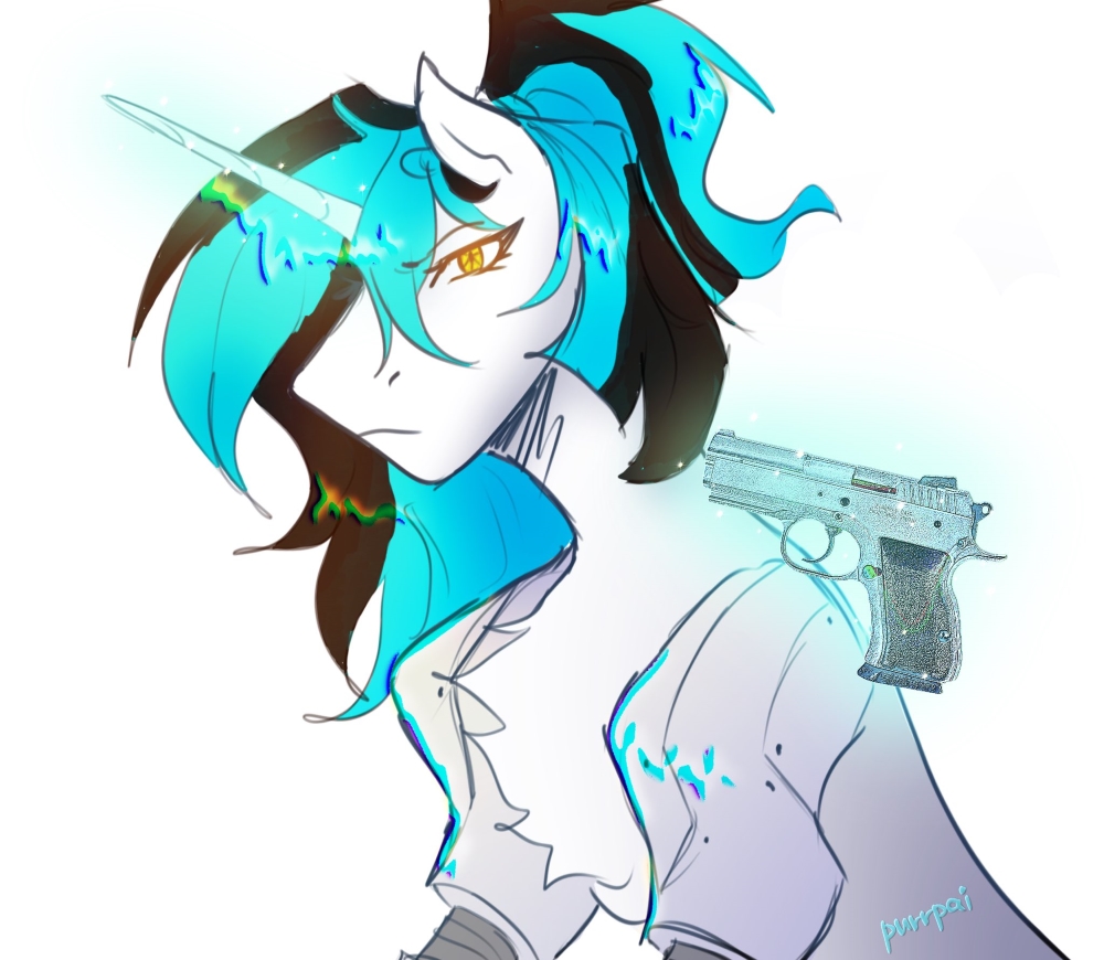 #3075859 - safe, oc, oc:flawless ice, cyborg, pony, unicorn, chest ...