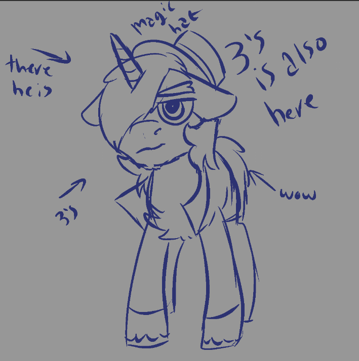 #3077184 - safe, artist:brainiac, oc, oc:threes, pony, unicorn ...