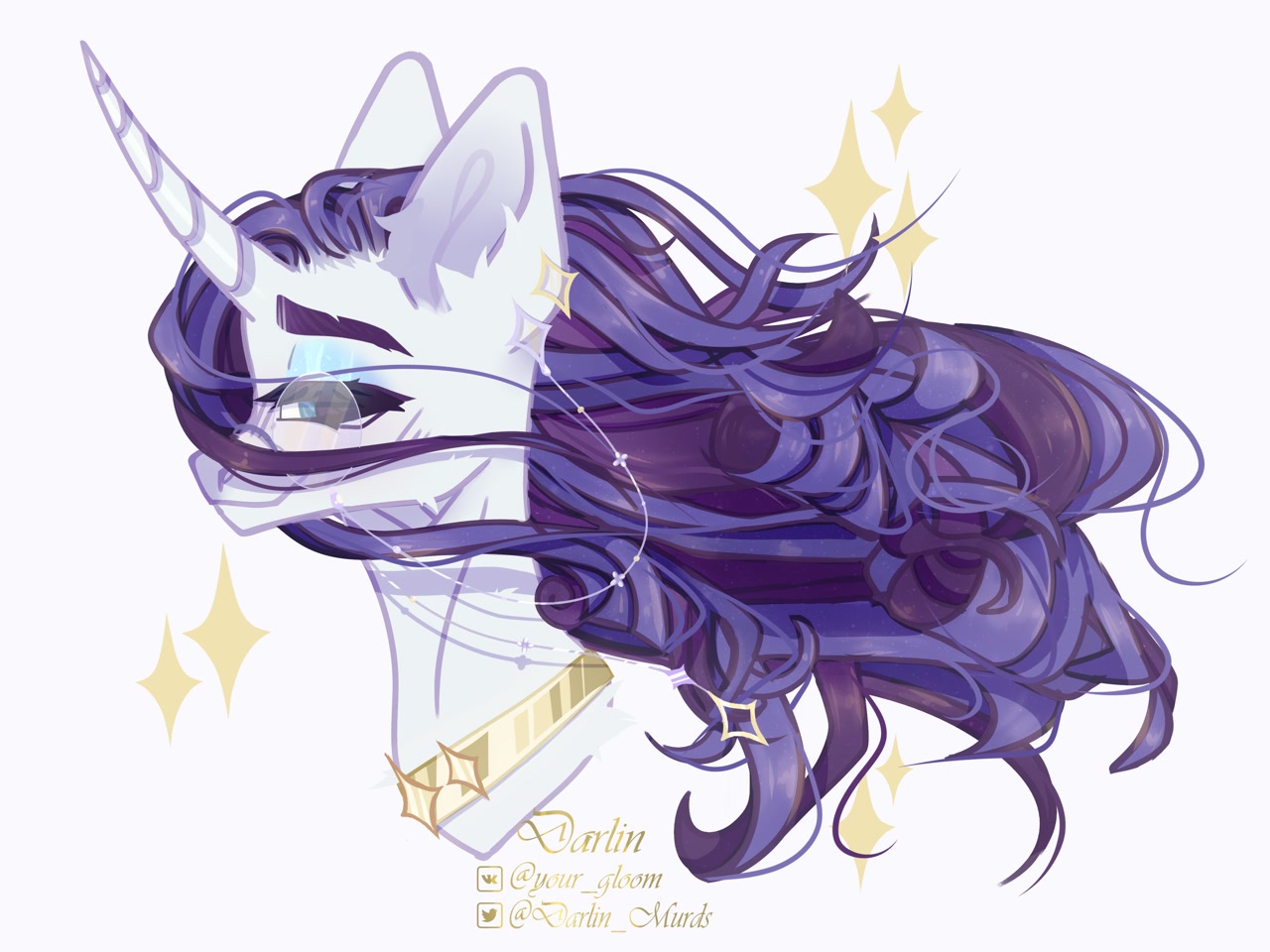 #3077821 - safe, artist:darlin_murds, rarity, pony, unicorn, bust ...