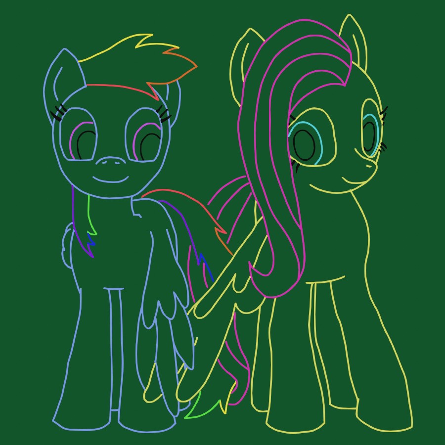 #3105372 - safe, artist:anonymous, fluttershy, rainbow dash, pegasus ...