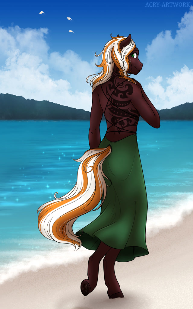 #3105427 - suggestive, artist:acry-artwork, oc, oc only, oc:arpeggio, anthro, unguligrade anthro ...