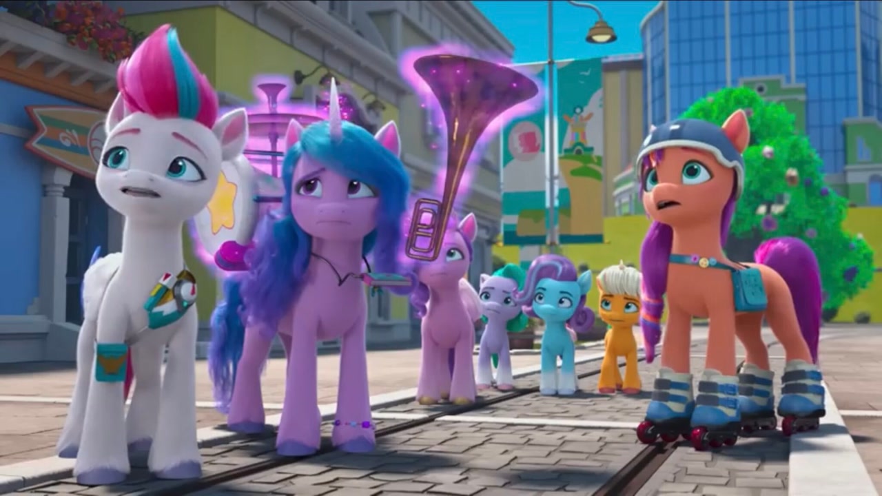 #3105607 - safe, screencap, glory (g5), izzy moonbow, peach fizz, pipp petals, seashell (g5 ...