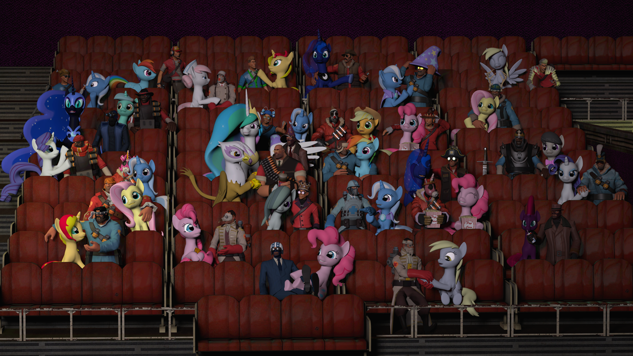 #3106157 - safe, artist:xafilah, applejack, derpy hooves, fluttershy ...