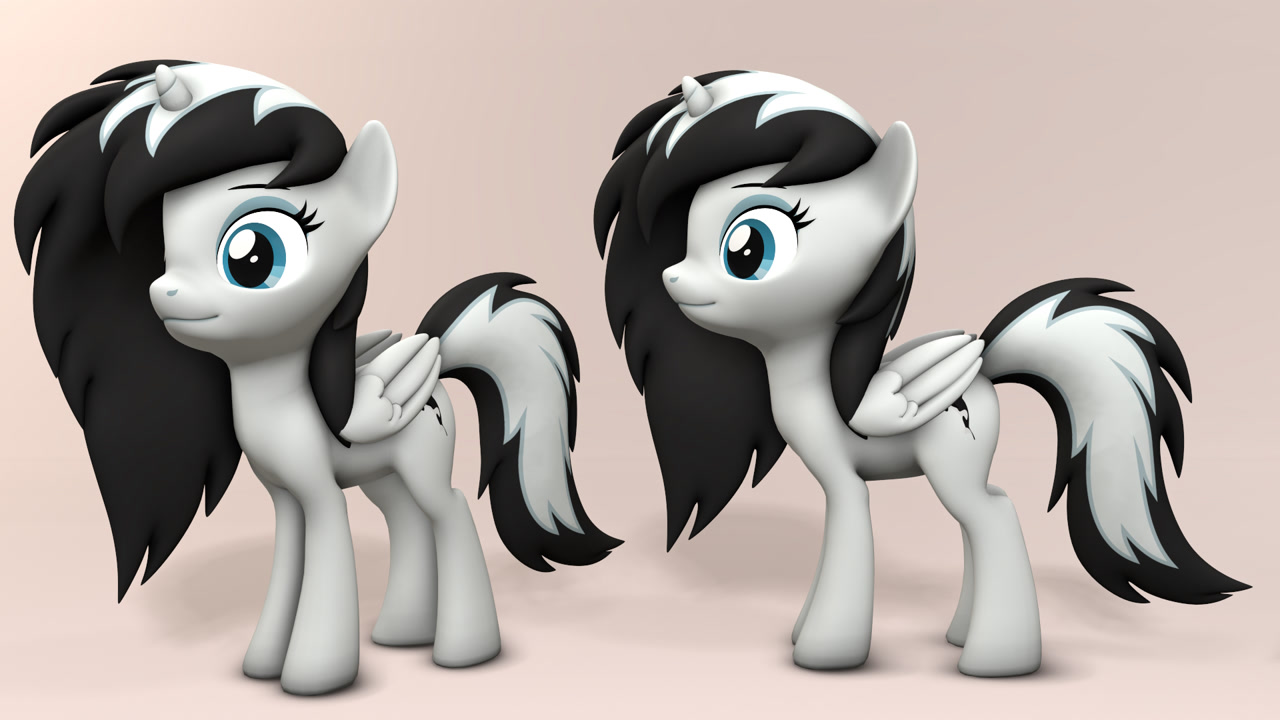 #3106619 - safe, artist:whiteskypony, oc, oc:shouka, alicorn, pony, 3d ...